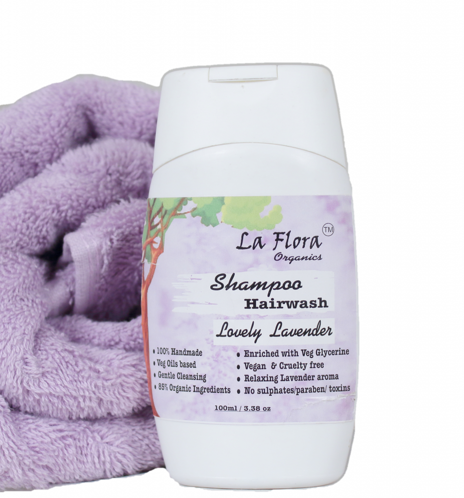 Lovely Lavender Organic Shampoo Hairwash - 100ml - La Flora Organics